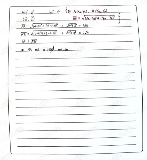 Solved Use Coordinate Notation To Complete The Rule That Maps Each