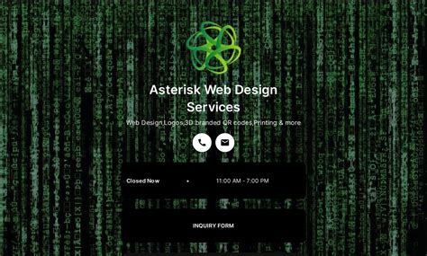 Asterisk Web Design Services Flowpage