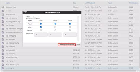 Cara Mengubah File Permission Di CPanel WPGan