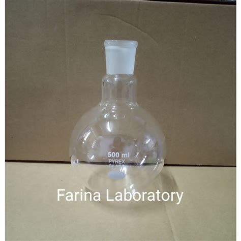 Jual Labu Didih Boiling Flask 500ml Custom Pyrex Shopee Indonesia