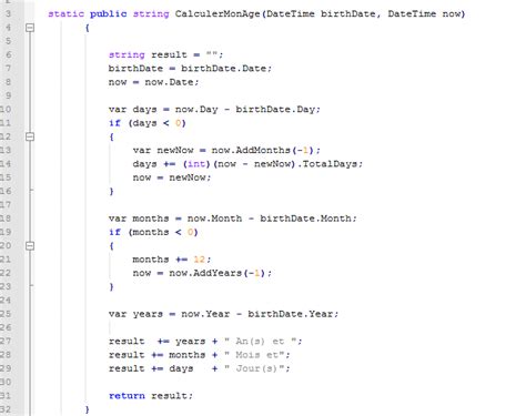 Comment Calculer Votre Age En C Différence Entre Deux Dates Biztalk Et Net Maroc