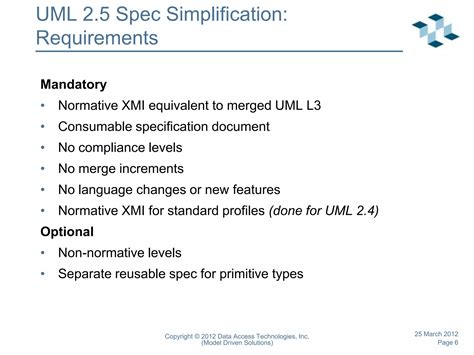 Uml 25 Specification Simplification Ppt