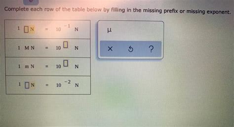 Solved Complete Each Row Of The Table Below By Filling In