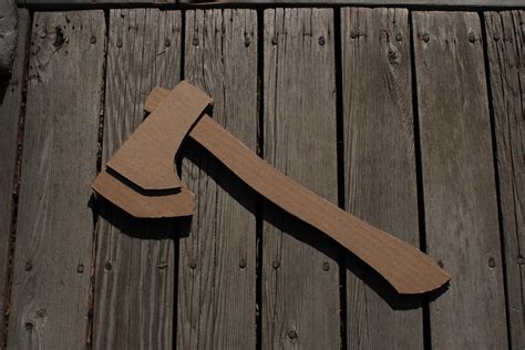 Throwing Hatchet Pdf Printable Pattern Cardboard Axe Recyle Diy