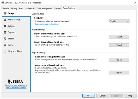 Go To Printer Properties Driver Settings Setup Click Export And