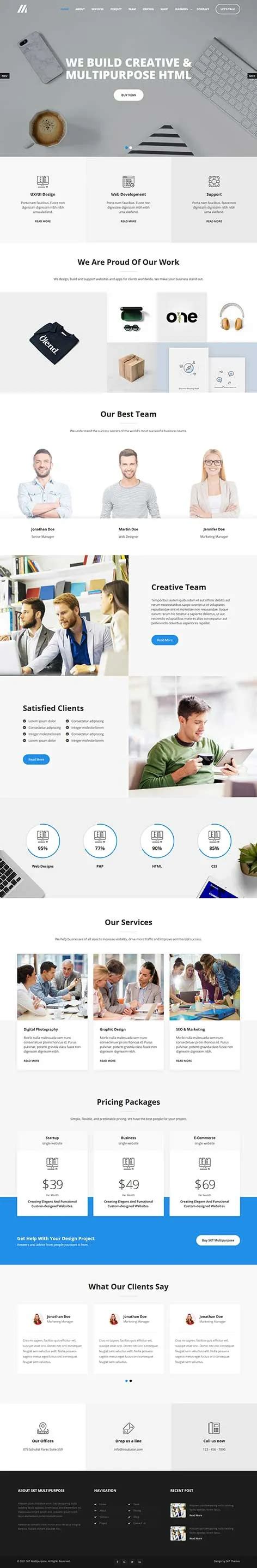 responsive html template 4 multiple industry business website use