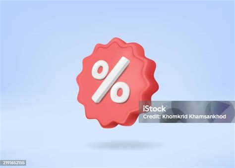 ภาพประกอบเวกเตอร์เรนเดอร์ของไอคอนสัญลักษณ์เปอร์เซ็นต์บนพื้นหลังสีน้ําเงินอ่อน เป็นดาวส ภาพประกอบ