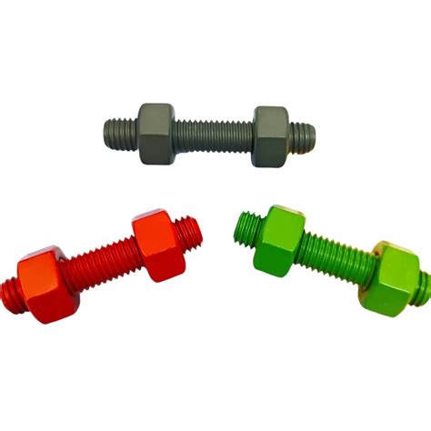 Full Threaded Rod Studs Teflon Coated Carbon Steel Stud Rods With Bolts