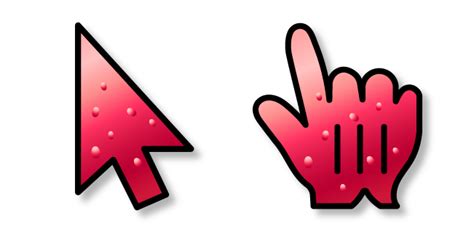 Red Strawberry Jam Gradient Cursor Custom Cursor