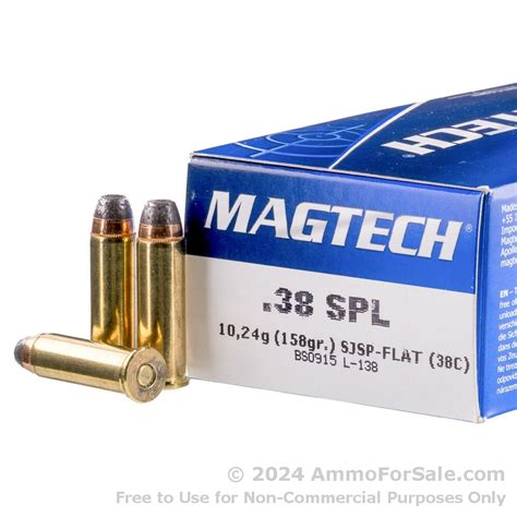 50 Rounds Of 158gr Sjsp 38 Spl Ammo For Sale By Magtech