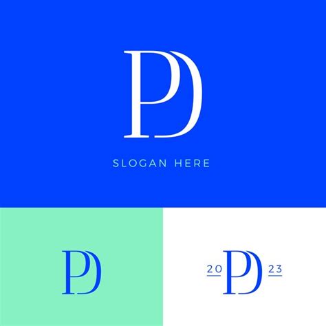 Diseño plano de las iniciales del logotipo | Vector Gratis