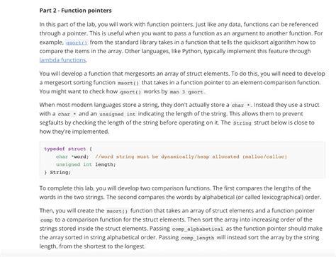Solved Part 2 Function Pointers In This Part Of The Lab