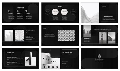 Architecture Presentation Layout Black And White