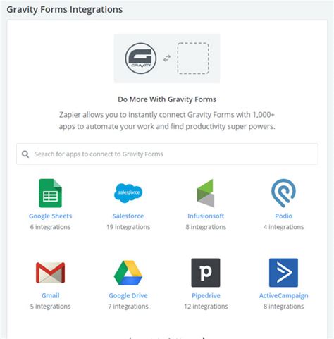 how to integrate zapier with gravity forms