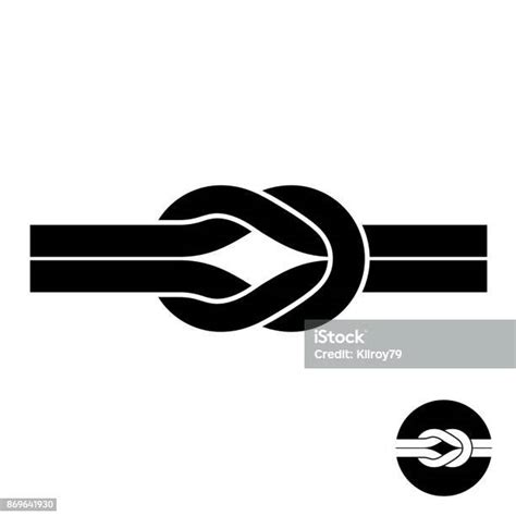 Simpul Simbol Hitam Dua Kawat Dengan Simbol Loop Ilustrasi Stok Unduh Gambar Sekarang Benang