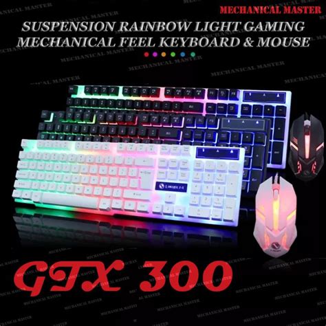 Limei Limeide Gtx300 Wired Usb Colorful Luminous Gaming Keyboard And