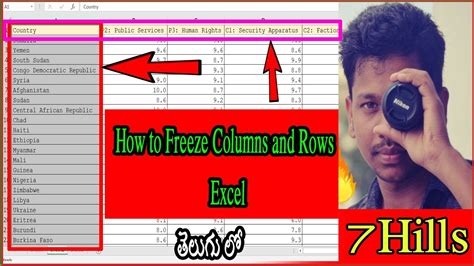 Excel Tricks Freeze Columns And Rows Youtube
