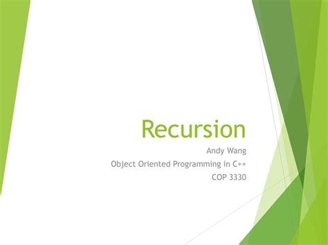 andy wang object oriented programming in c cop ppt download