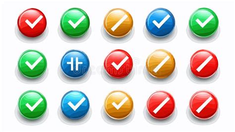 Check Mark Icon Button Set With Check Box Icon Professional Quality Image For Various Uses