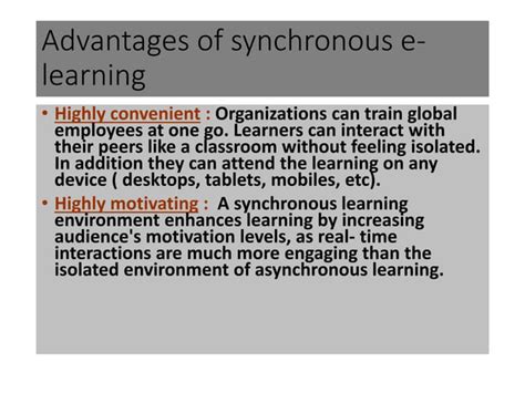 Synchronous Learning 1 Ppt