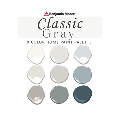 Classic Gray Paint Color Palette Benjamin Moore Classic Gray 1548