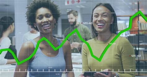 Image Of Data Processing And Diagrams Over Diverse Colleagues Talking