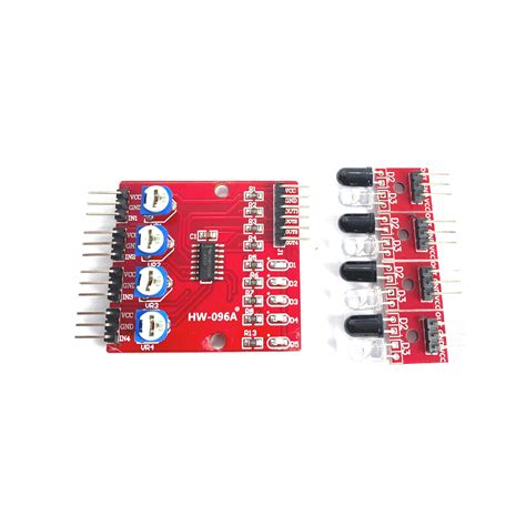 Módulo Seguidor De Linha Com 4 Sensores Infravermelho Makkers