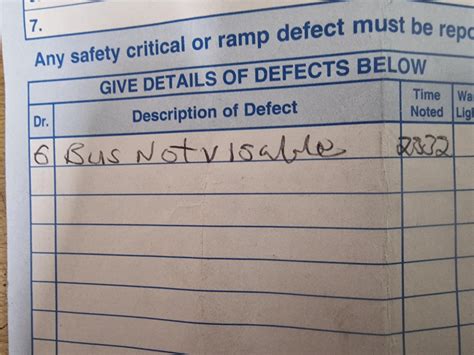 Bus Drivers Defect Report R Justrolledintotheshop