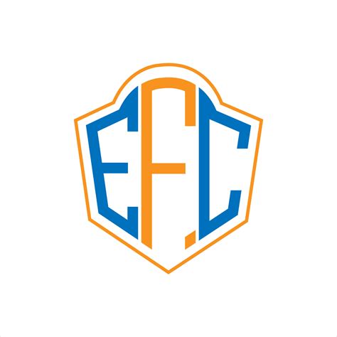 Efc Abstract Monogram Shield Logo Design On White Background Efc