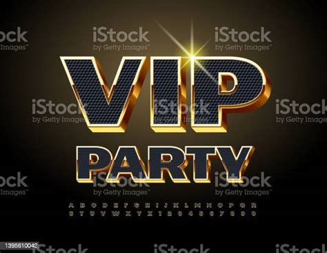 벡터 독점 전단지 Vip 파티 블랙과 골드 럭셔리 알파벳 문자와 숫자 세트 화려함에 대한 스톡 벡터 아트 및 기타 이미지