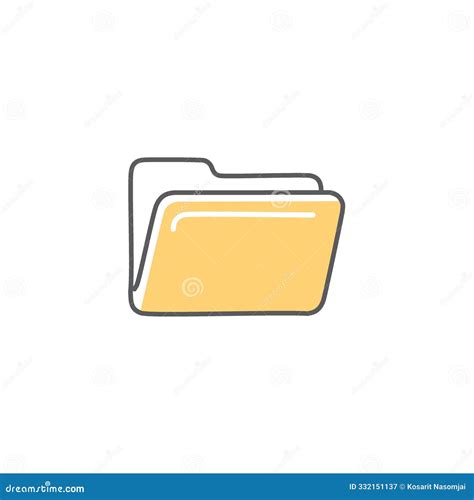 Yellow Folder Icon Illustration Simple Yellow Folder Icon Illustration Perfect For Web Design