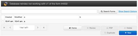 Database Reindex Not Working With V1 Of The Form · Issue 4502 · Orbeon