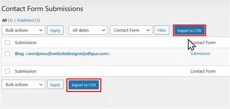 Exporting Form Entries In Contact Form 7 Plugin Digital Suncity