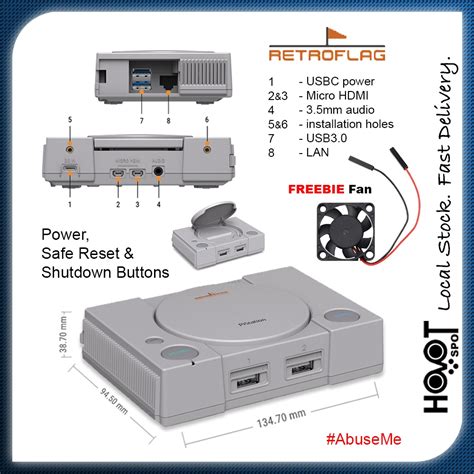Retro Raspberry Pi 4 Case Retroflag Pistation Playstation Game Station