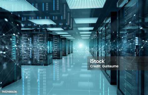 서버 데이터 센터 룸 스토리지 시스템의 연결 네트워크 3d 렌더링 네트워크 서버에 대한 스톡 사진 및 기타 이미지 네트워크