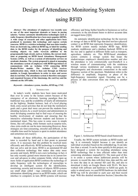 PDF Design Of Attendance Monitoring System Using RFID