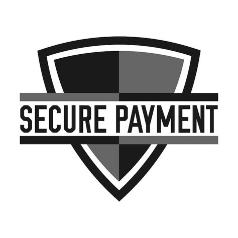 Secure Payment Badge Shield Design Premium Vector