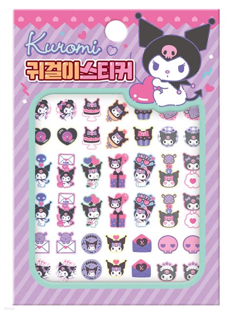 산리오캐릭터즈 쿠로미 귀걸이 스티커 예스24