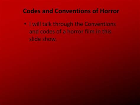 Codes And Conventions Ppt