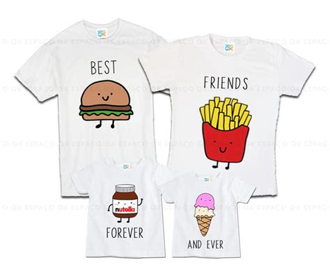 Kit Família Best Friends Hambúrguer Fritas Nutella Sorvete Elo7