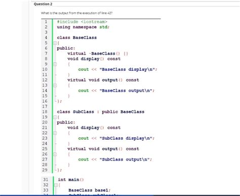 solved question 2 what is the output from the execution of
