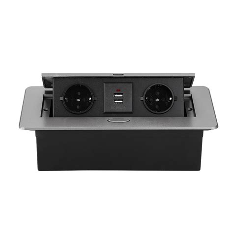 European Standard Desktop Socket Embedded In Hidden Office Socket Box Socket And Desktop Socket