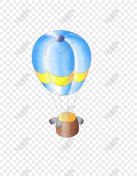 만화 푸른 뜨거운 공기 풍선 그림 Png 일러스트 무료 다운로드 Lovepik