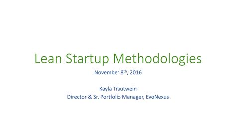 Cdi Founder Workshop Session 4 Lean Startup Methodologies Fall 2016