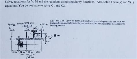 Solved Solve Equations For V M And The Reactions Using Chegg Com