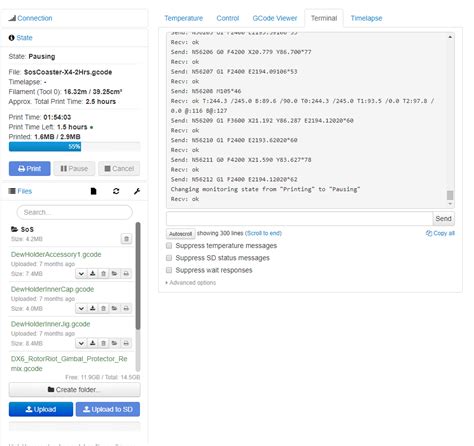 Failure To Resume From Pause Issue OctoPrint OctoPrint GitHub