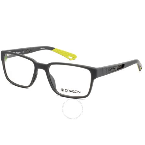 Dragon Mens Grey Square Eyeglass Frames Dr500302055 886895441674