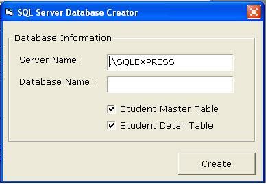 SQL Database Creator Using VB SourceCodester