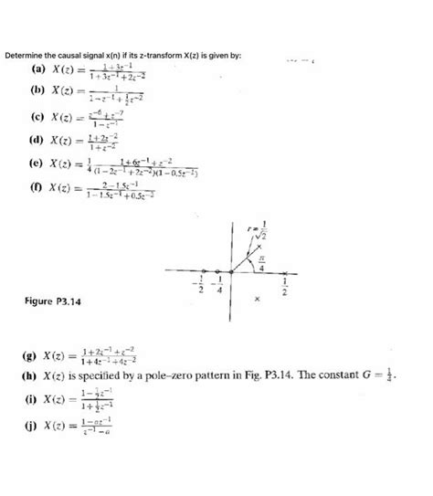 Solved Determine The Causal Signal Xn If Its Z Transform