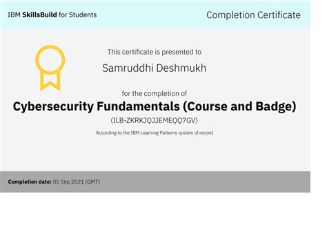 samruddhi deshmukh on linkedin ibmskillsbuild cybersecurity ibm